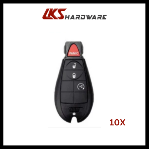 2013-2024 Dodge RAM / 4-Button Fobik / GQ4-53T( PACK OF 10) | Lks Hardware