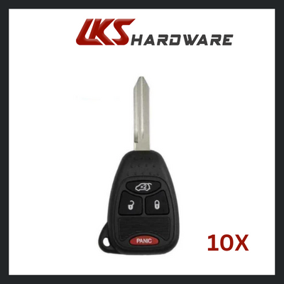 2004-2016 Chrysler Dodge Jeep 4-Button Remote Head Key (PACK OF 10 ...